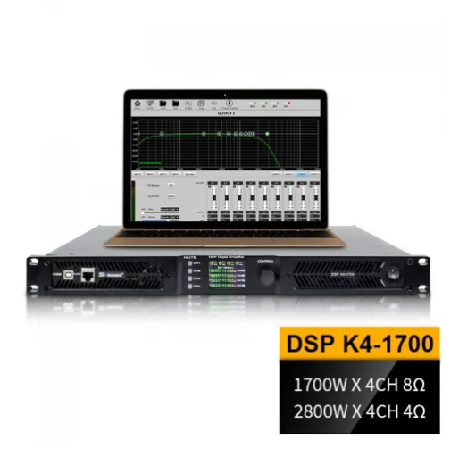 Sinbosen K4-1700 DSP 4 Kanal Digital DSP Power Amplifier Amplifikatör