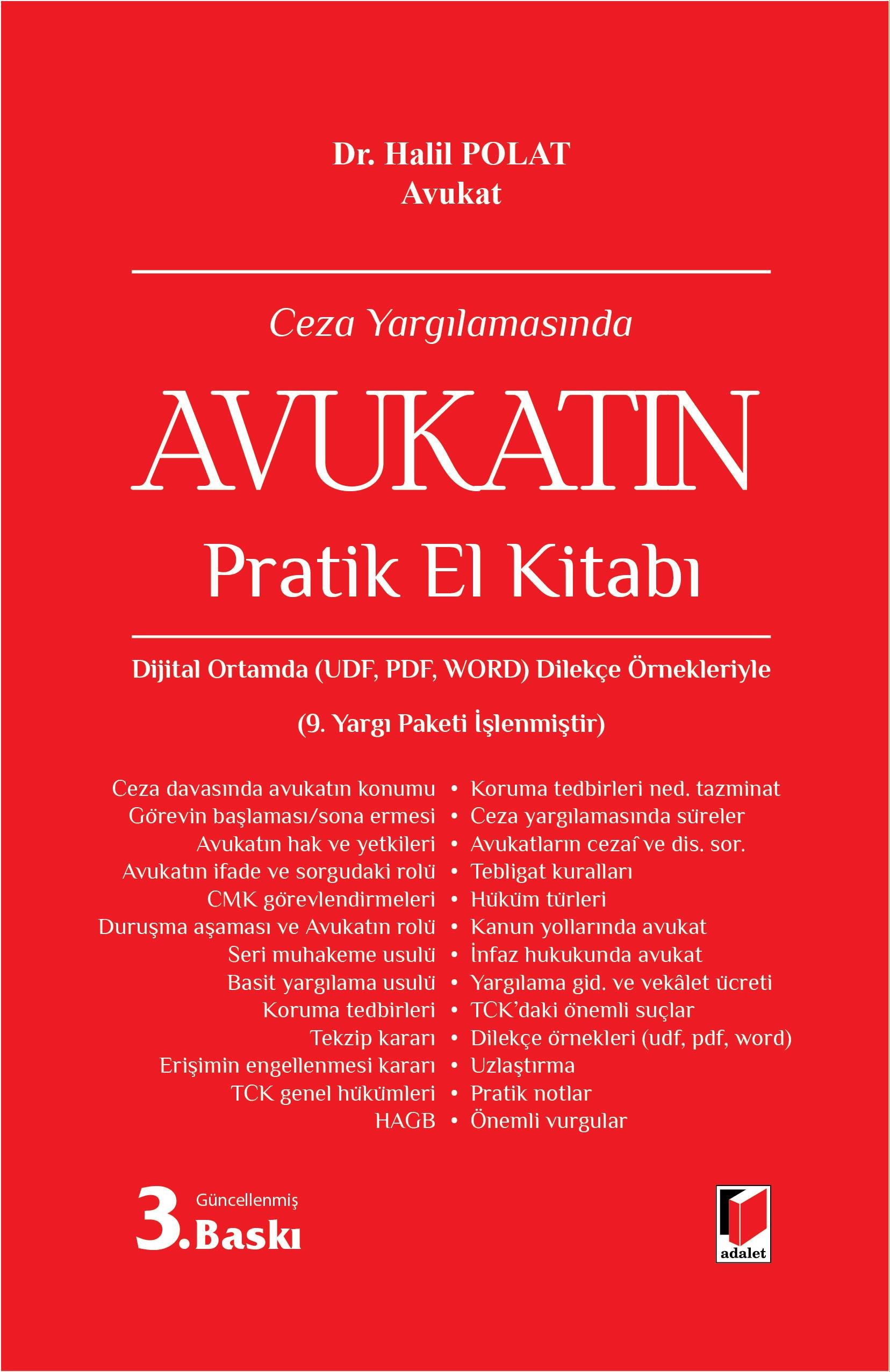 Ceza Yargılamasında Avukatın Pratik El Kitabı, Halil Polat - Kitap