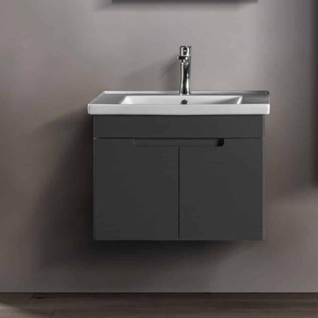 Bagnora Savana 65 cm MDF Antrasit Banyo Dolabı Takımı