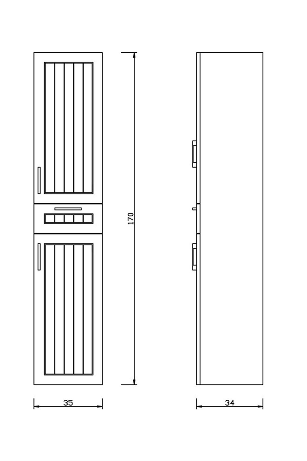 Denko Lotus 100 cm MDF Üzeri Lake Banyo Takımı ve Boy Dolabı