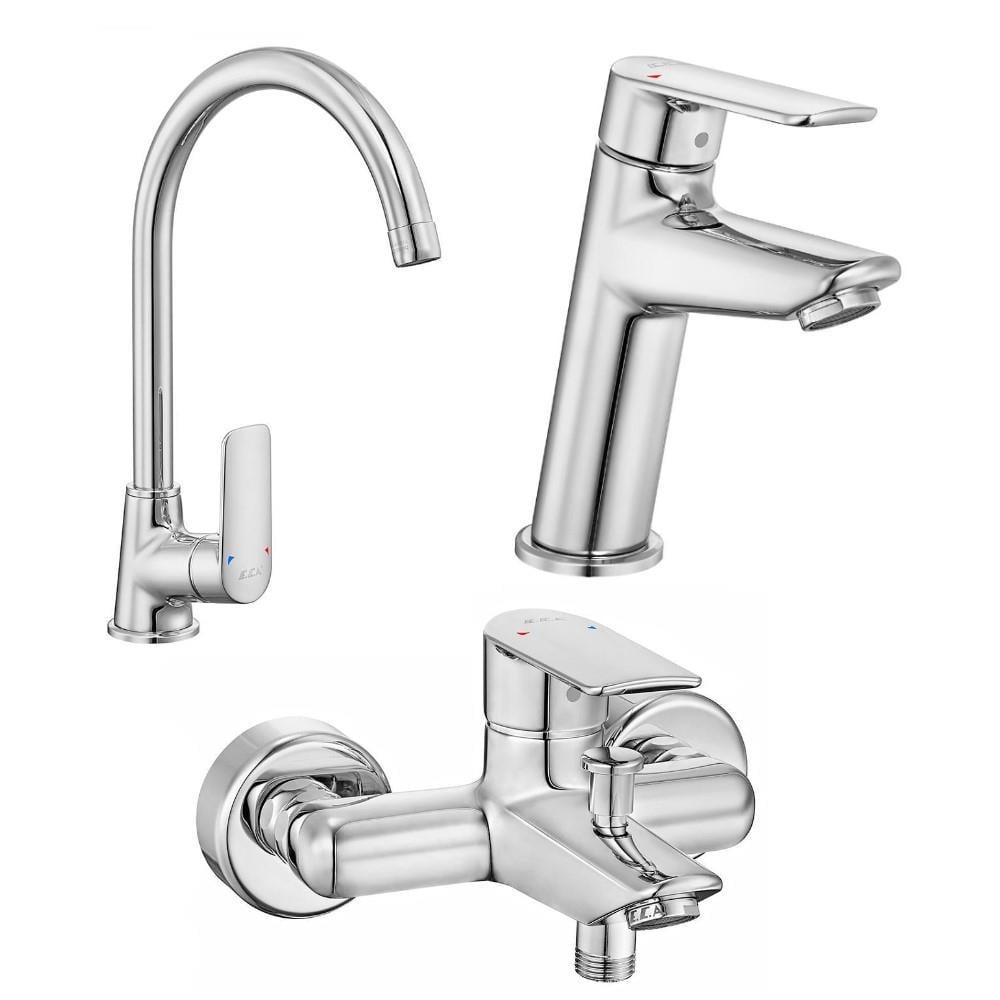 ECA Lia Lavabo Musluk, Eviye Mutfak ve Banyo Batarya Seti