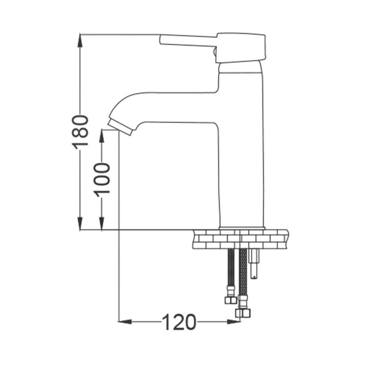 Gms Çağla Mix Lavabo Musluk Bataryası Çift Su Girişli CM100