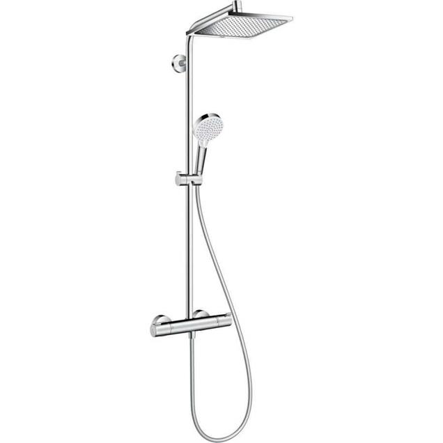 Hansgrohe Crometta E 240 Duş Kolonu EcoSmart Termostatik Banyo ...