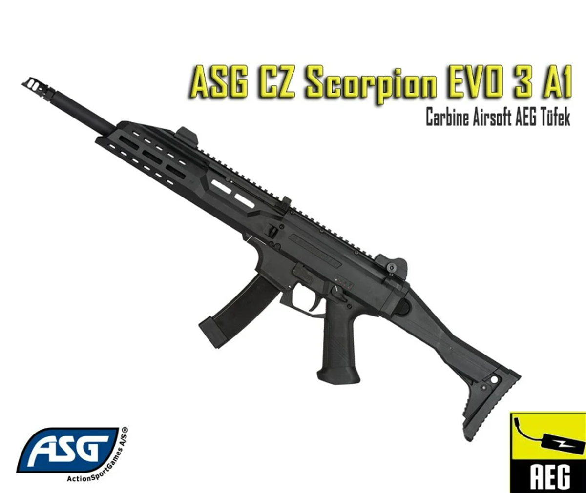 ASG 18673 CZ Scorpion EVO3 A1 Carbine Airsoft Tüfek