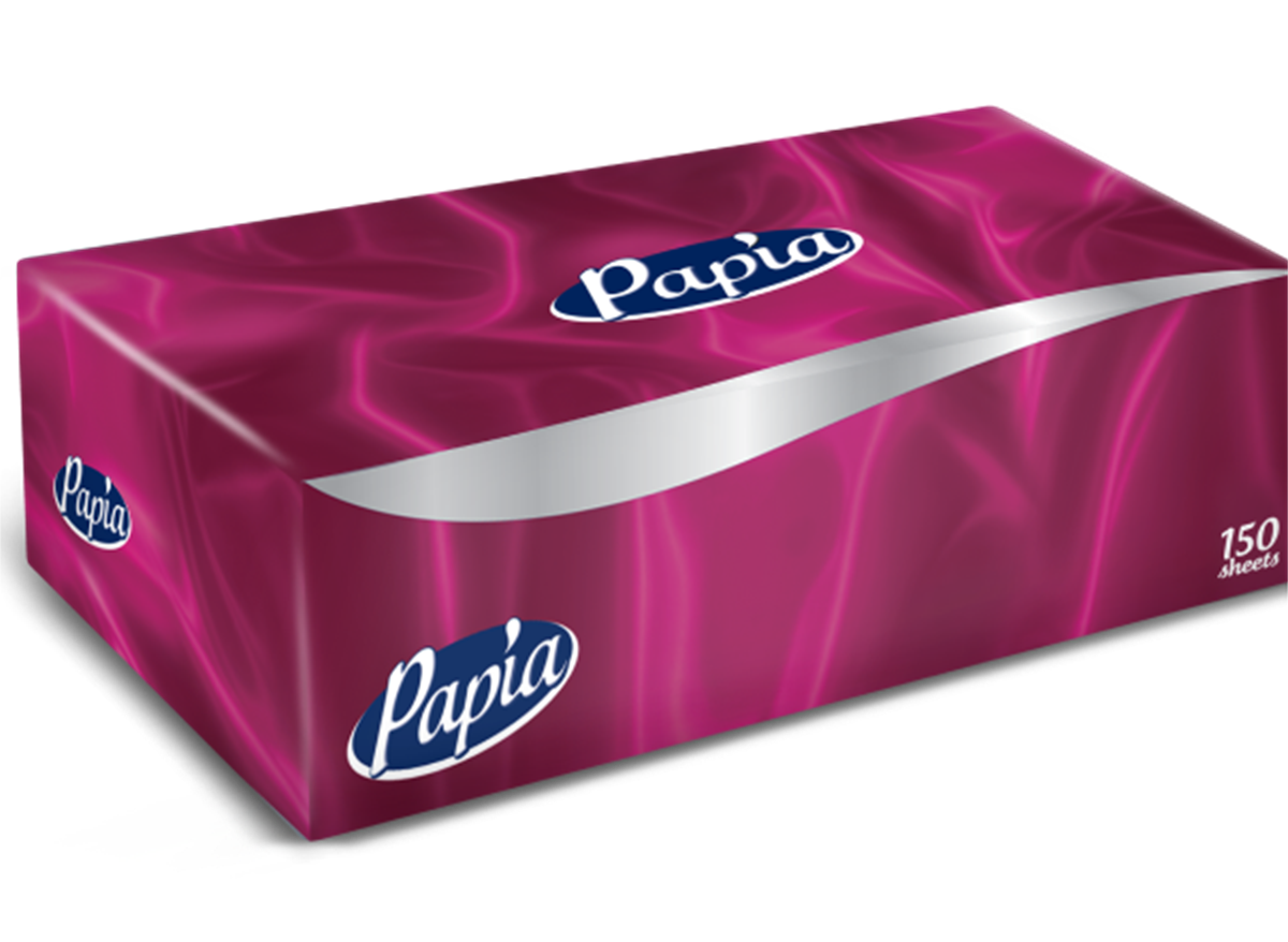 PAPIA 2 KAT KUTU MENDİL 150'Lİ