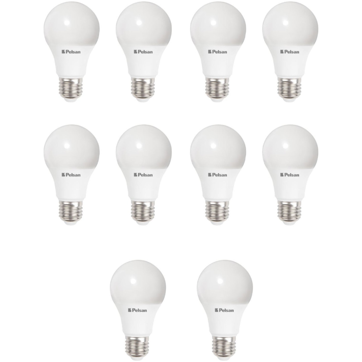 Pelsan 9w Led Lamba E27 Beyaz Renk Ampül 10'lu