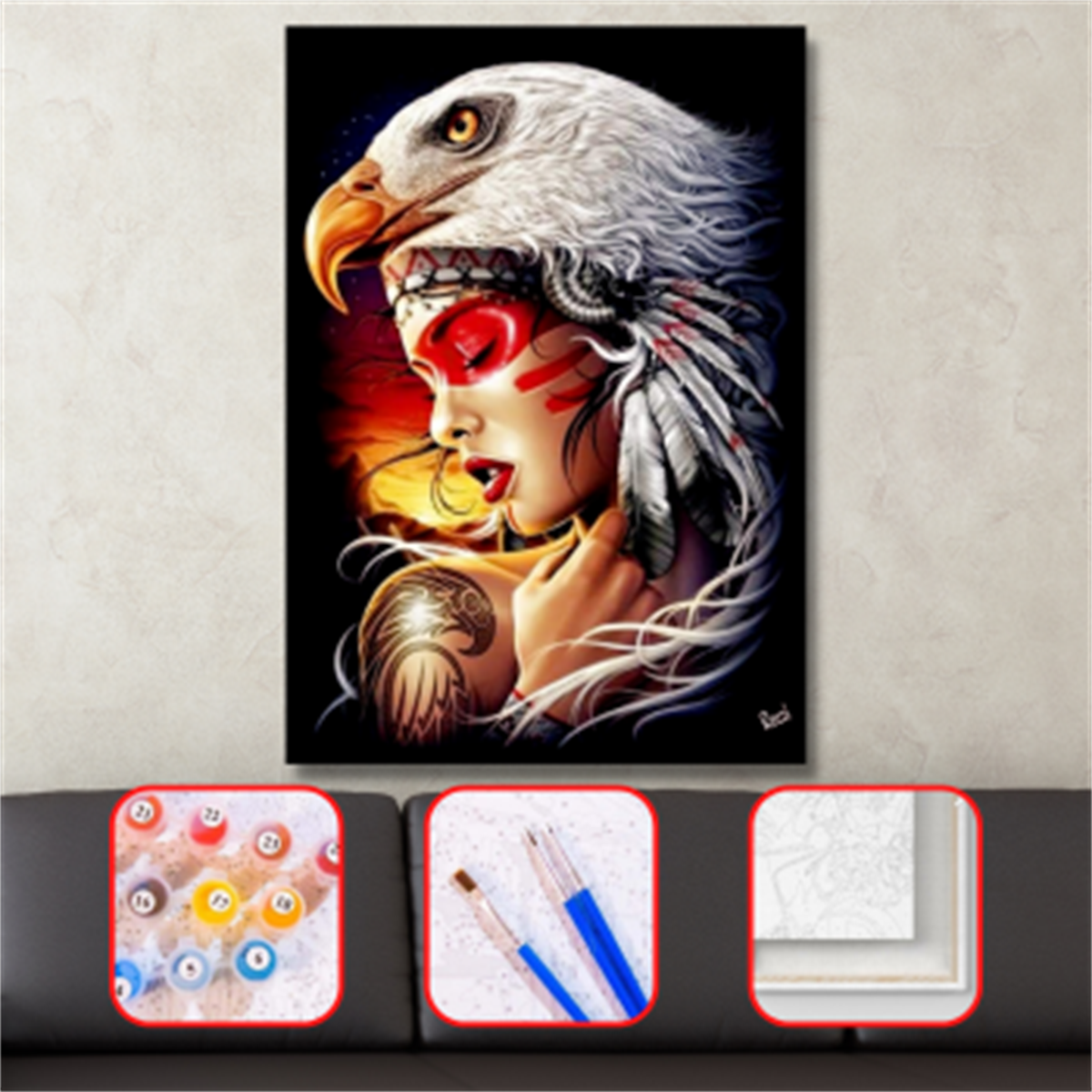 Kartal Kadın Sayılarla Boyama Seti - Kendin Yap Hobi