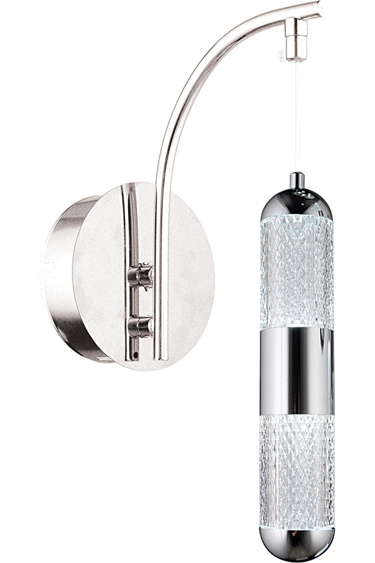 Modern Tasarım Duvar Aplik Power Led İthal Led Aplik Krom Gövde