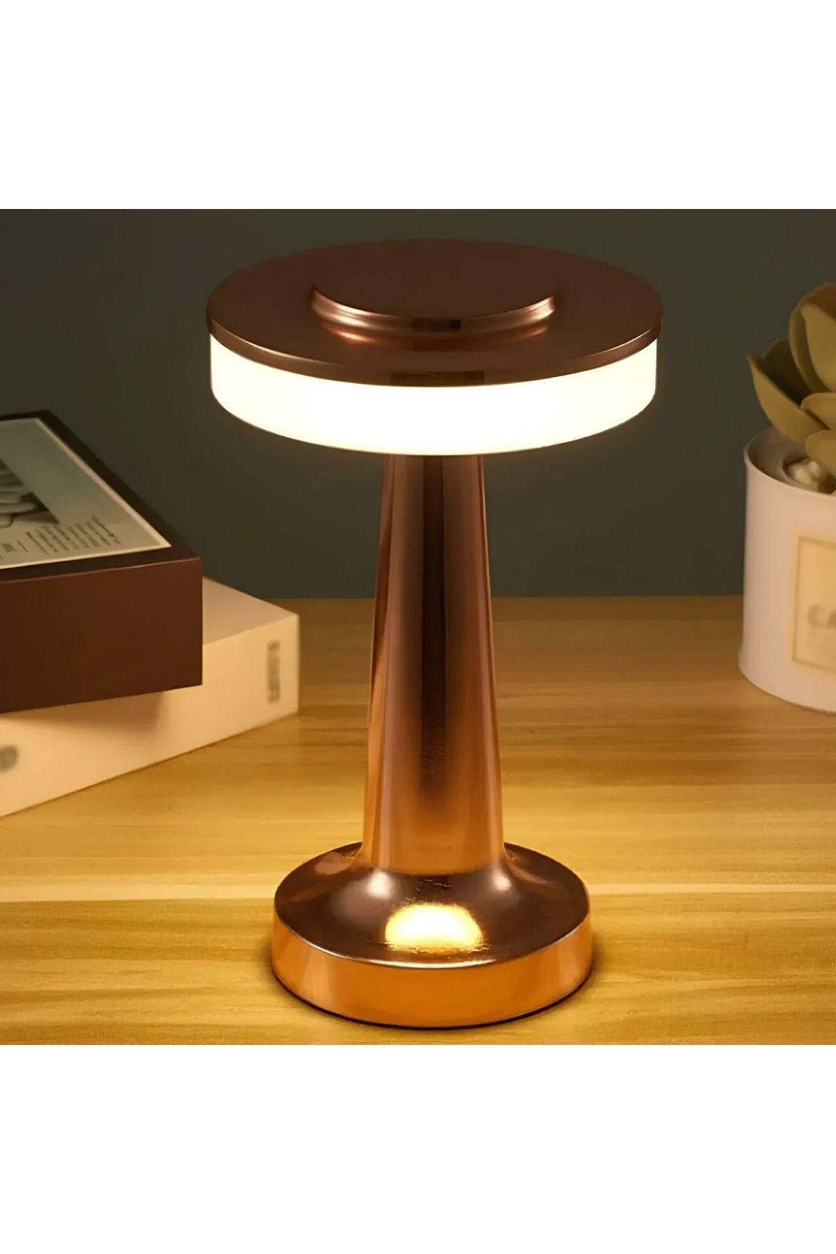 Oslo Şarjlı Dokunmatik Masa Lambası 3 Renk Yanma Modlu Ct-8435 | Burenze