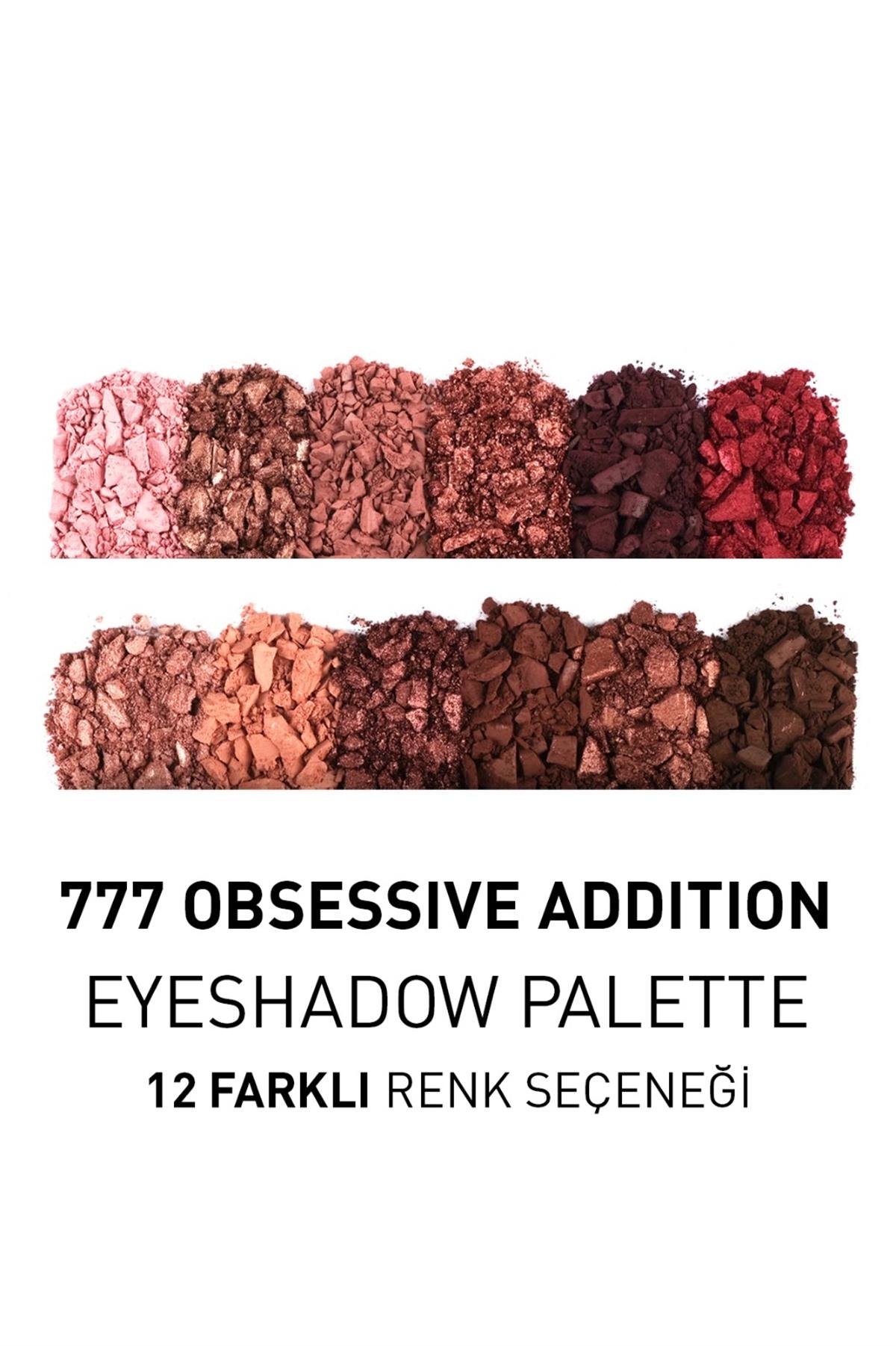 12 li Far Paleti - Eyeshadow Palette 777 Obsessive Addiction 15,6 g ...