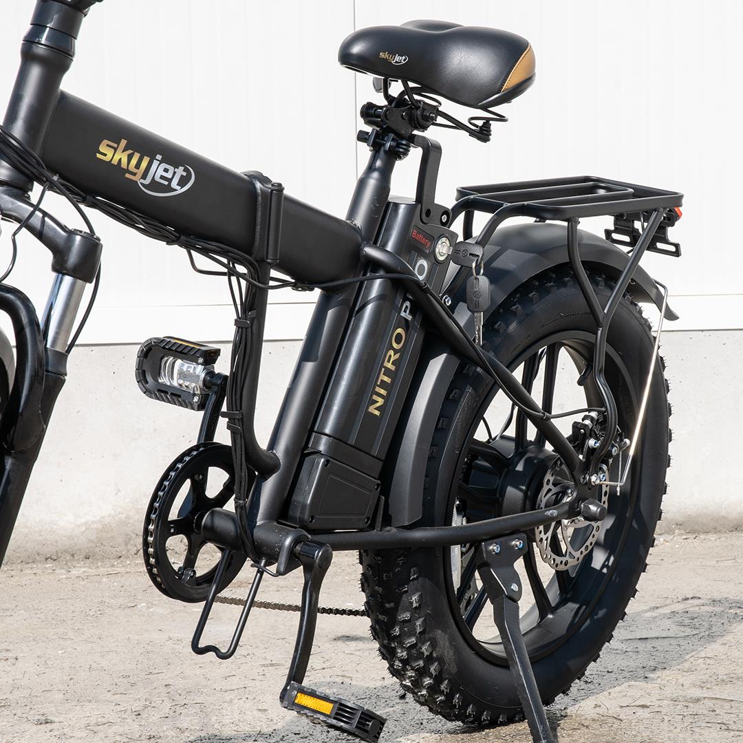 Skyjet Nitro Pro Katlanabilir Elektrikli Bisiklet - Siyah
