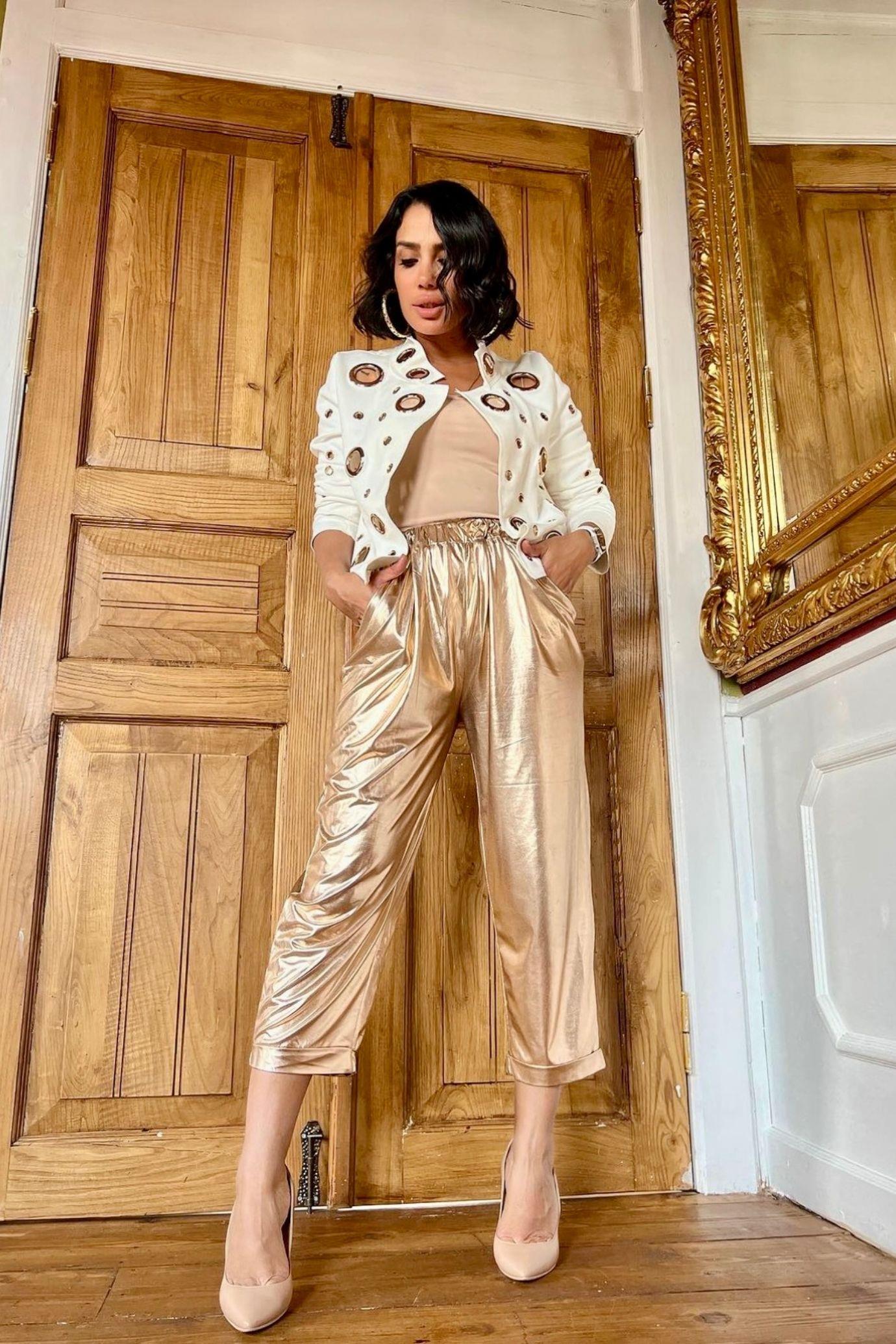 İthal KuşGözü Ceket Beyaz