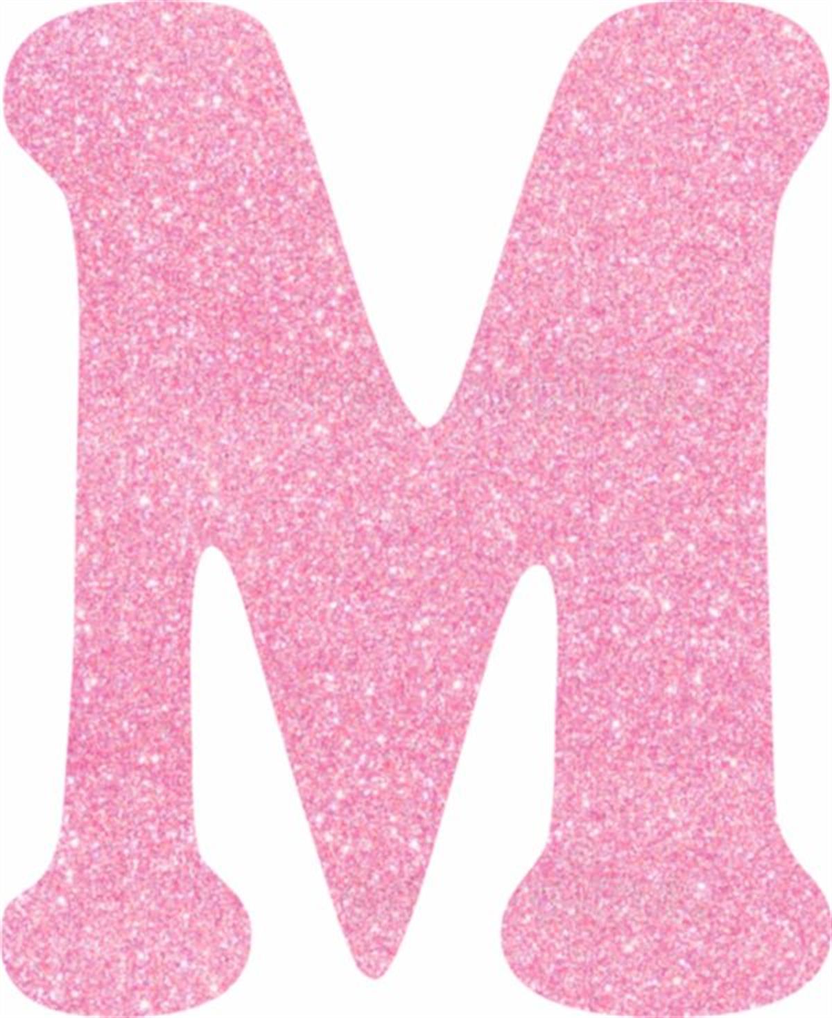 EVA 8 CM M HARFİ PEMBE (10 ADET)