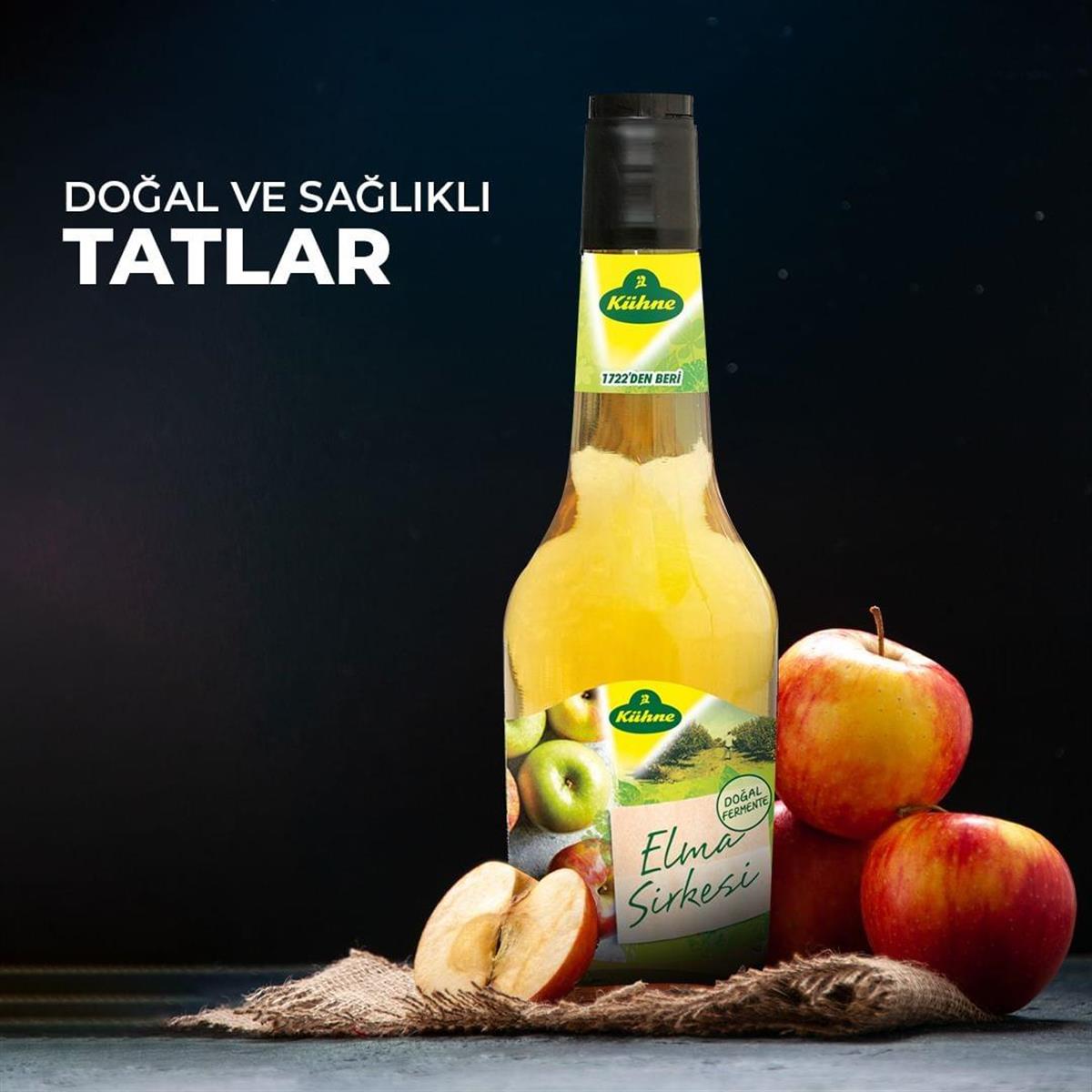 Kühne Elma Sirkesi 500 ml Cam