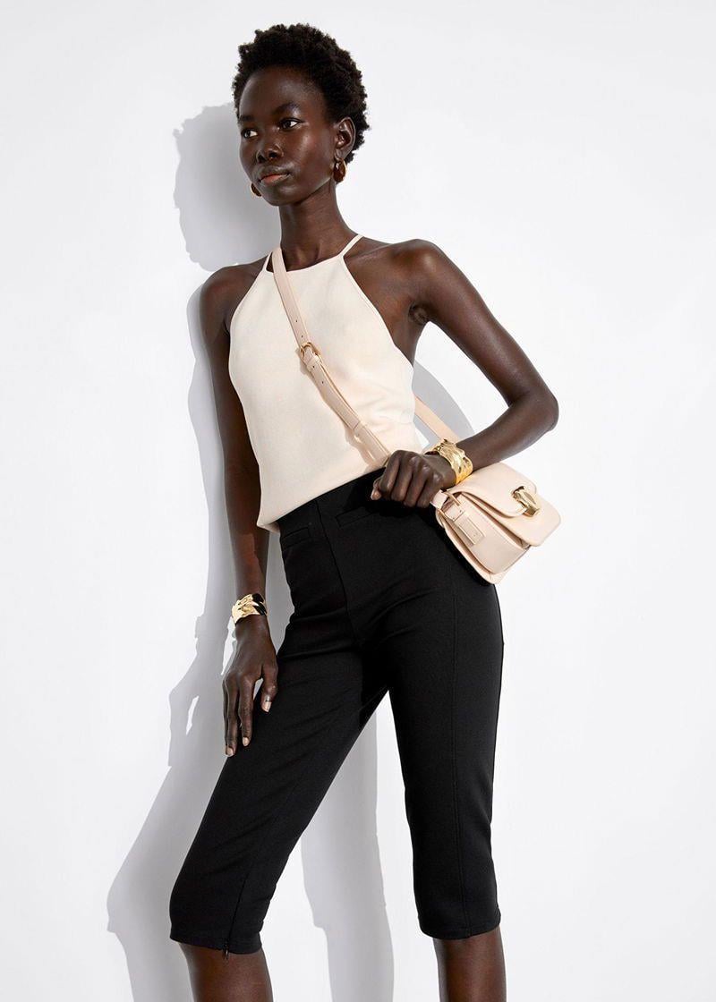 K2039 &OTHR ÇELİK ÖRME DİZ ALTI SİYAH TAYT