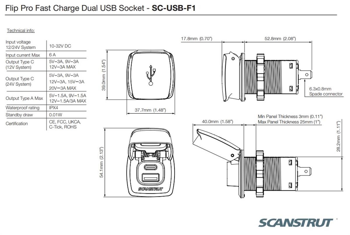 Flip Pro SC-USB-F1 USB+Type-C