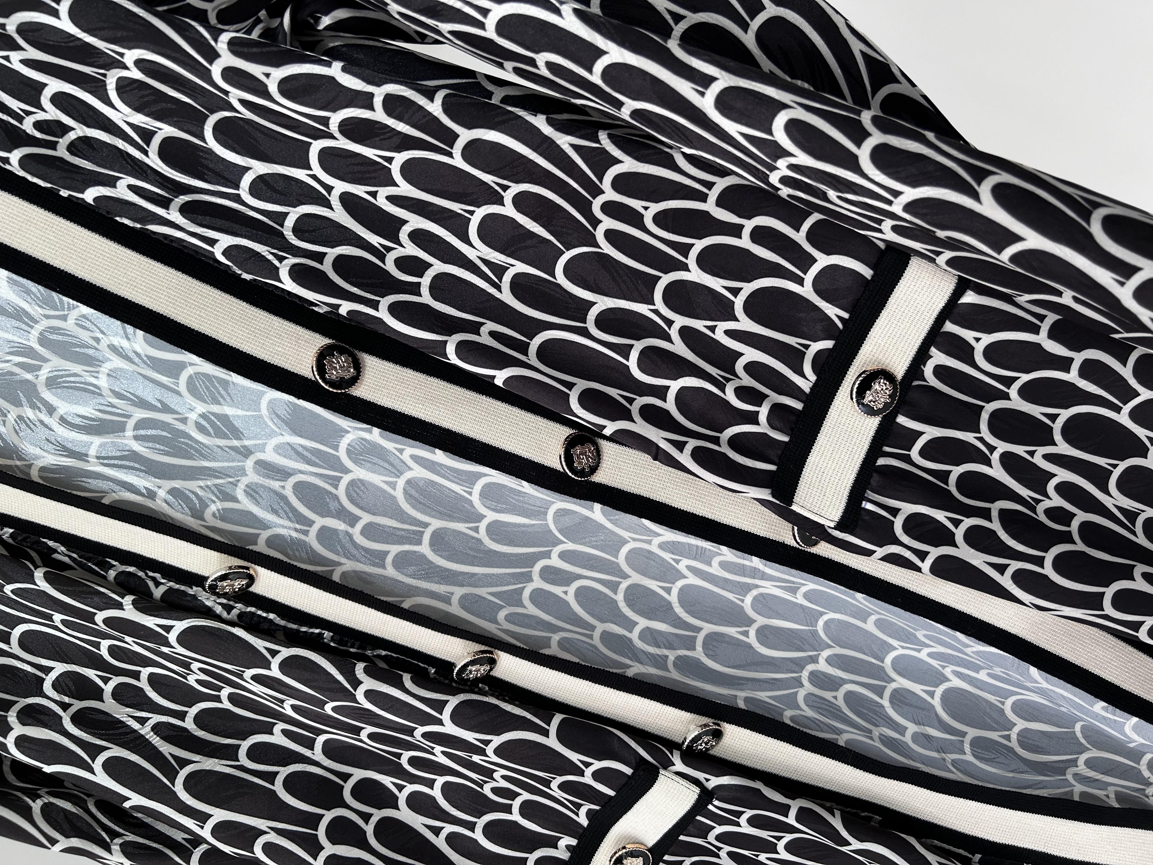 36922 Ribana Garnili Gold Düğme Detaylı Ceket-Siyah