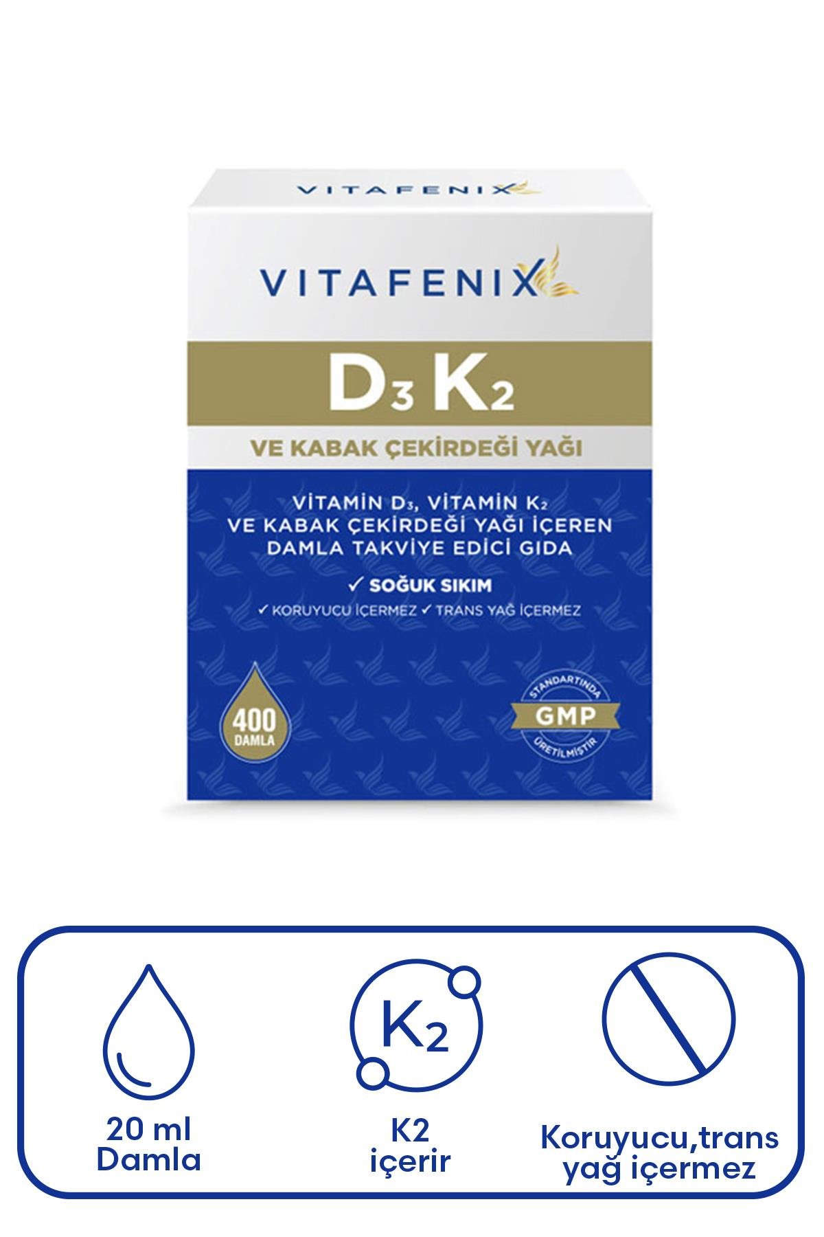 Vitafenix D3K2 400 Damla 20 ml