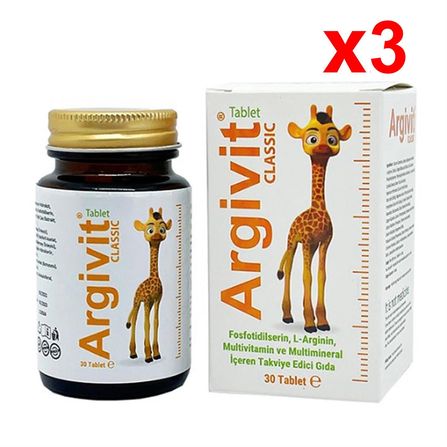 Argivit Classic Takviye Edici Gıda 30 Tablet 3 Adet Fiyatları VitaminSAN