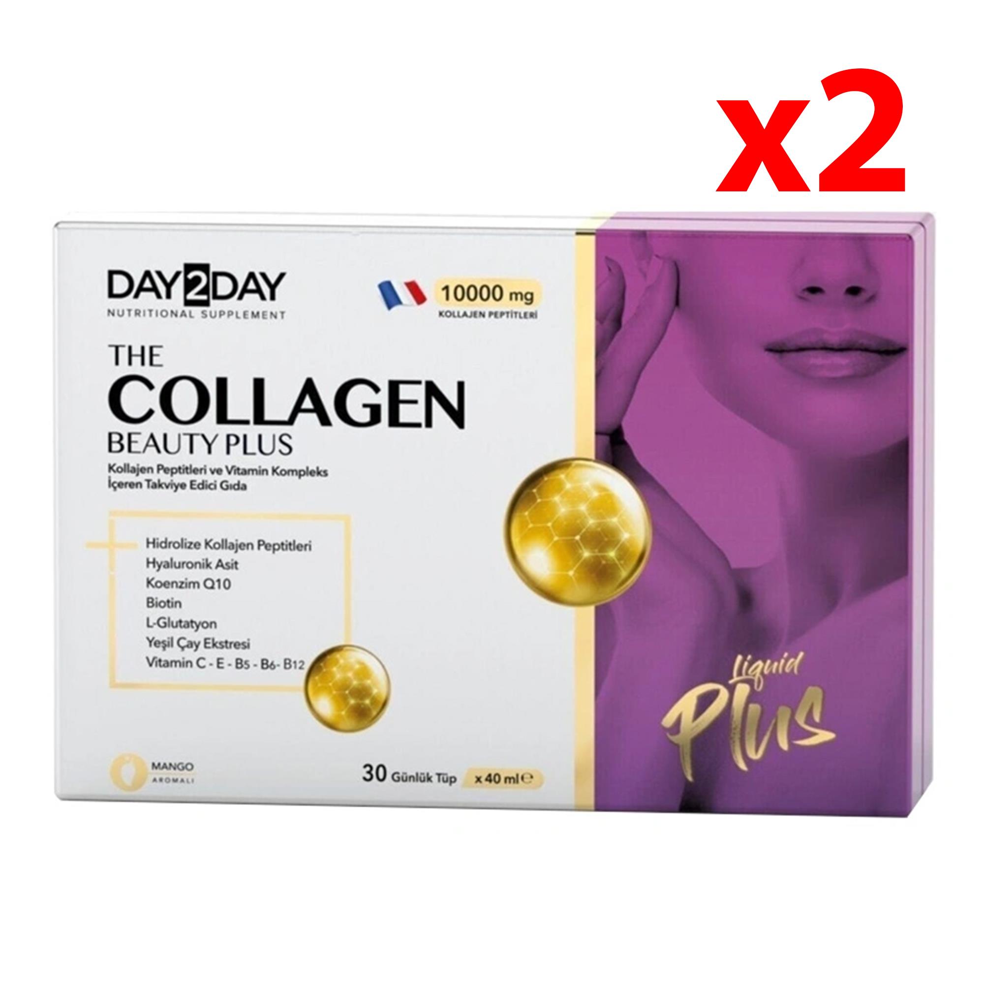Day2Day The Collagen Beauty Plus Takviye Edici Gıda 30 x 40 ml 2 Adet Fiyatları VitaminSAN