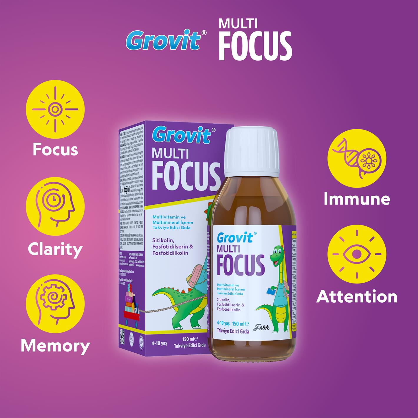 Grovit Multi Focus 150 ml Fiyatları VitaminSAN