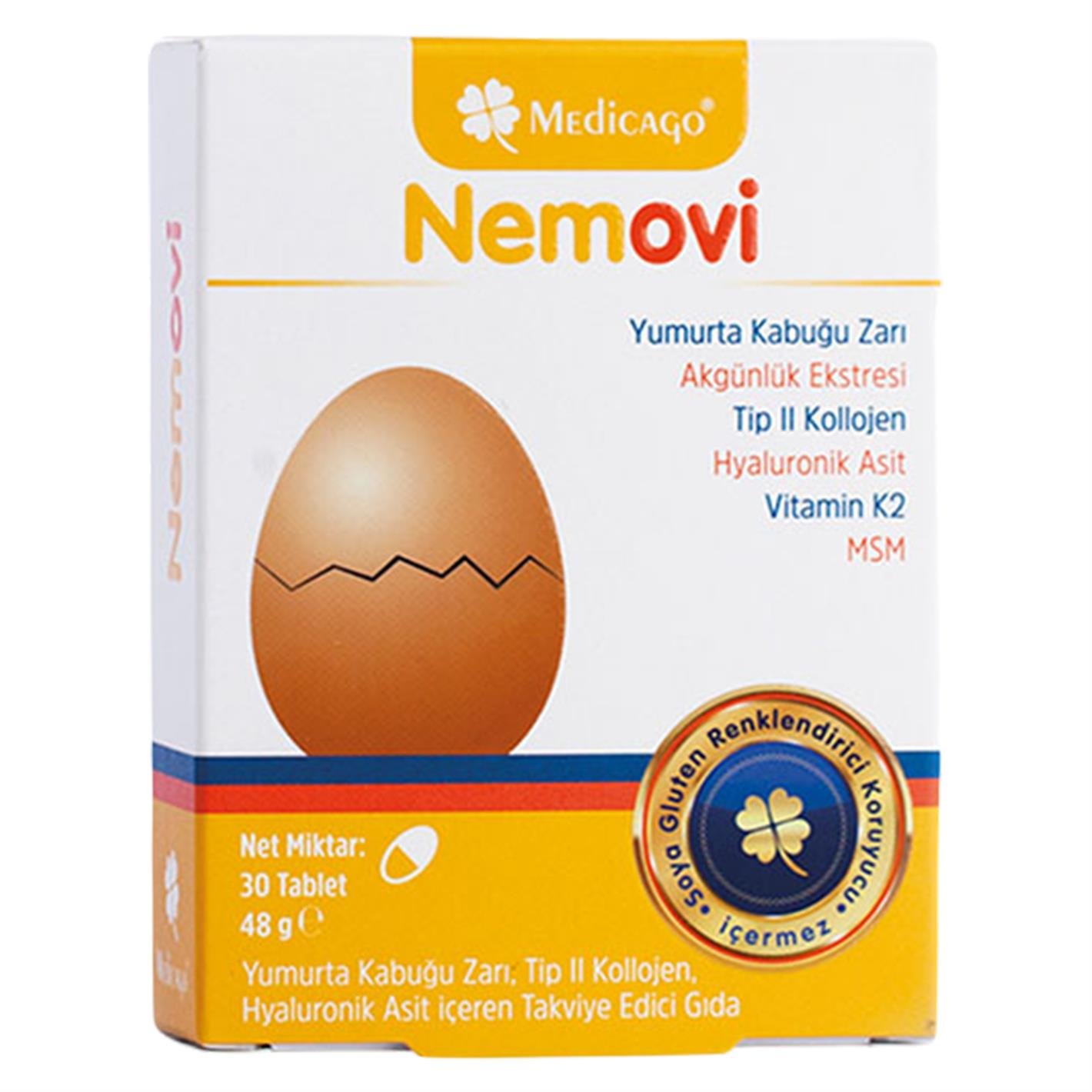 Medicago Nemovi Yumurta Kabuğu Zarı 30 Kapsül Fiyatları VitaminSAN Medicago Nemovi Yumurta Kabuğu Zarı 30 Kapsül Fiyatları VitaminSAN