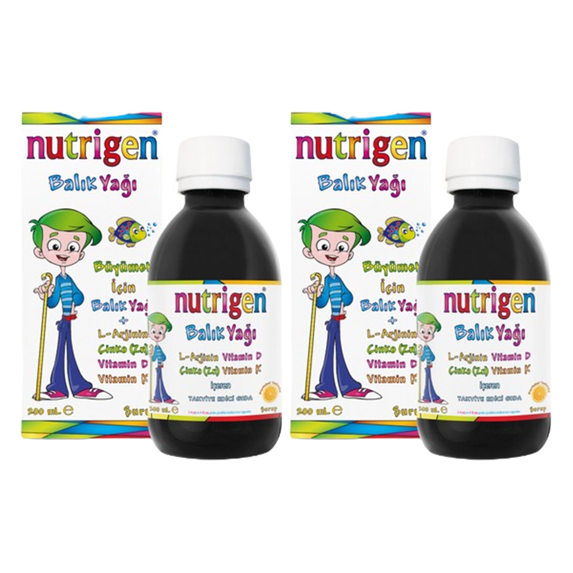 Nutrigen Balık Yağı Şurubu 200 ML 2'li Paket Fiyatları VitaminSAN