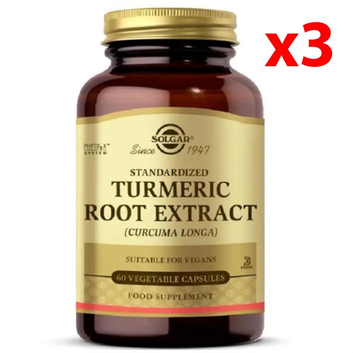 Solgar Turmeric Root Extract 60 Kapsül 3 Adet Fiyatları VitaminSAN