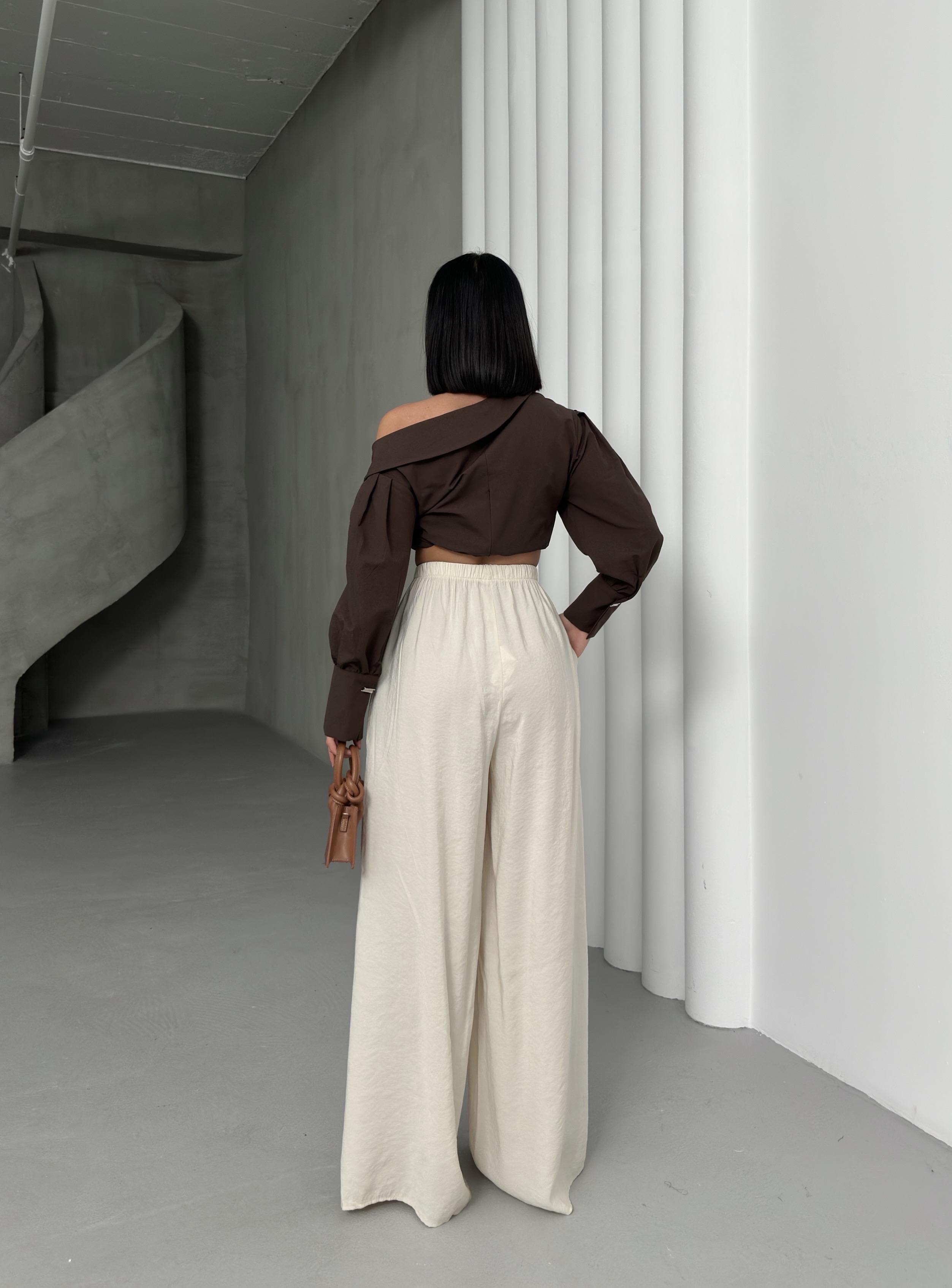 Yüksek Bel Bol Paça Pantolon