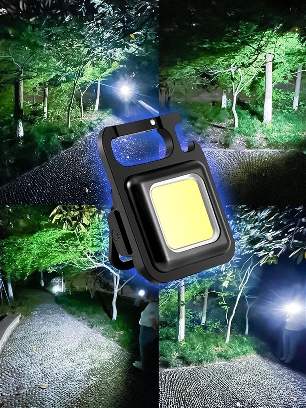 El Feneri Cob Usb’li Şarj Edilebilir Led Anahtarlık El Feneri Şişe ...