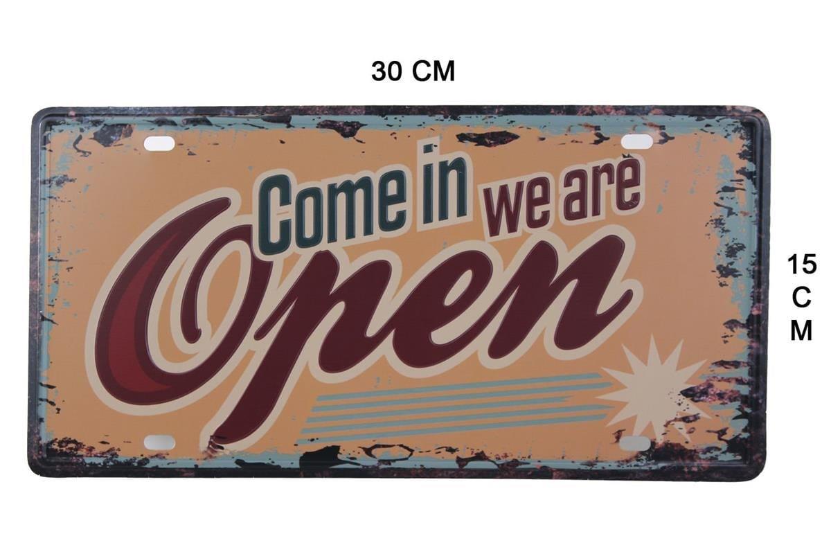 Metal Tabela Dekoratif Retro Dekor Duvar Süsü 30X15 Cm Dekohop 'da