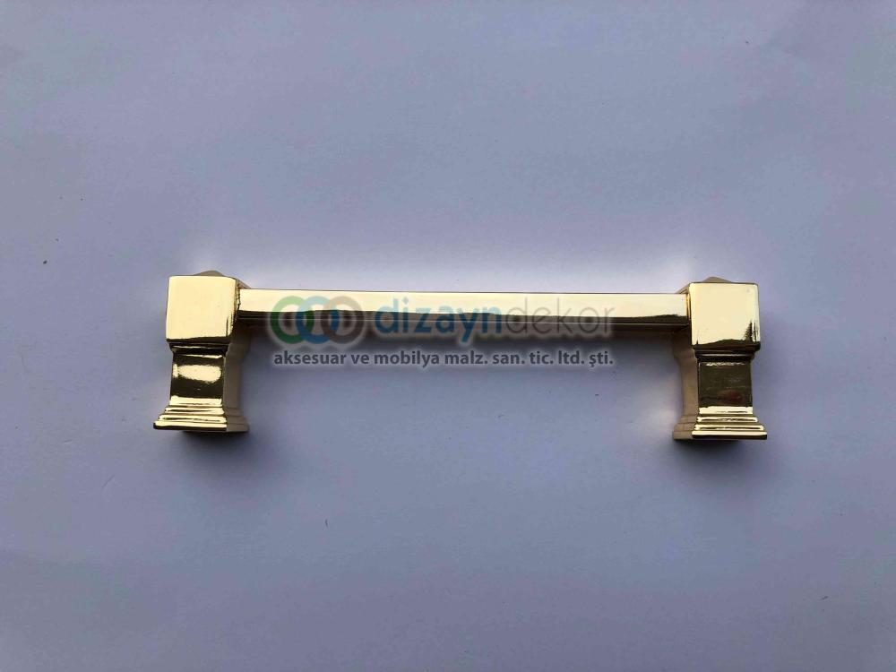 192 Mm. Lama Düz Parlak Altın Kaplamalı Kulp | Dizaynaks