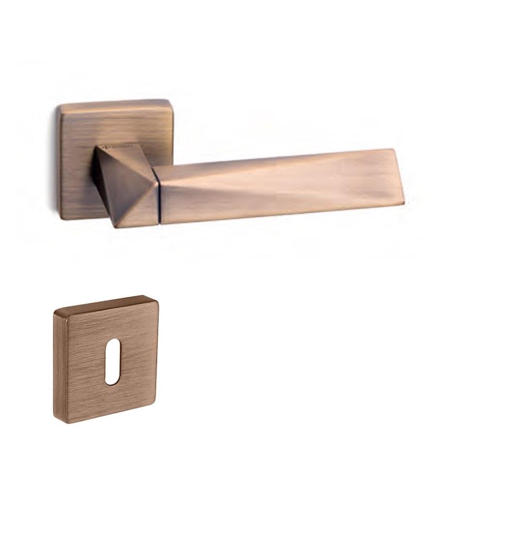 Agate Rozetli Kapı Kolu Antik Bronz - Oda | Dizaynaks