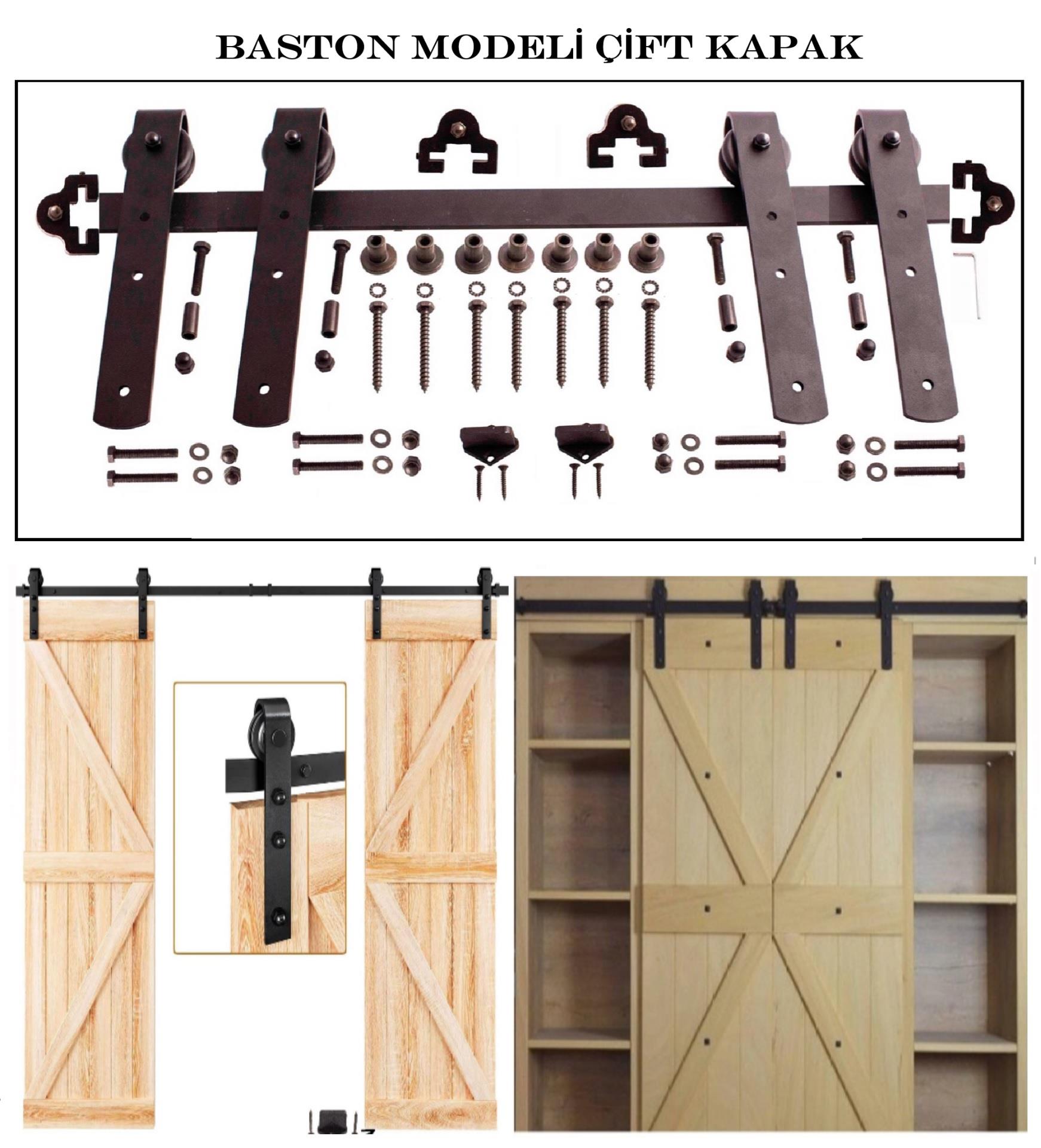 Ahır Kapı Çift Kanat Design 100s Sürgü Kayar Kapı Sistemi | Dizaynaks