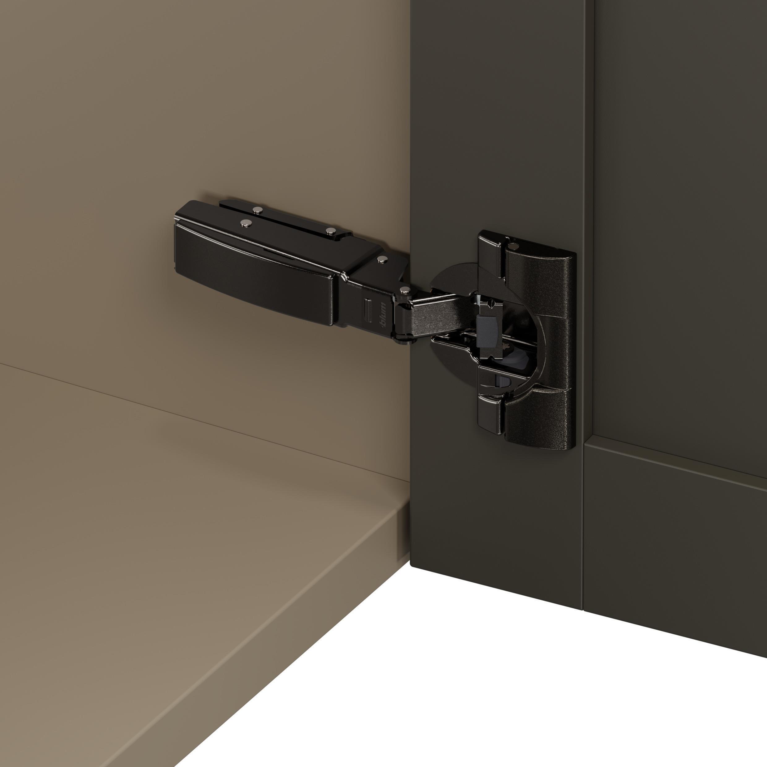 Blum Clip Top Blumotion Süper Deve Menteşe Kalın Profil Kapak Onyx Siyah 71B9750 + 174H7100