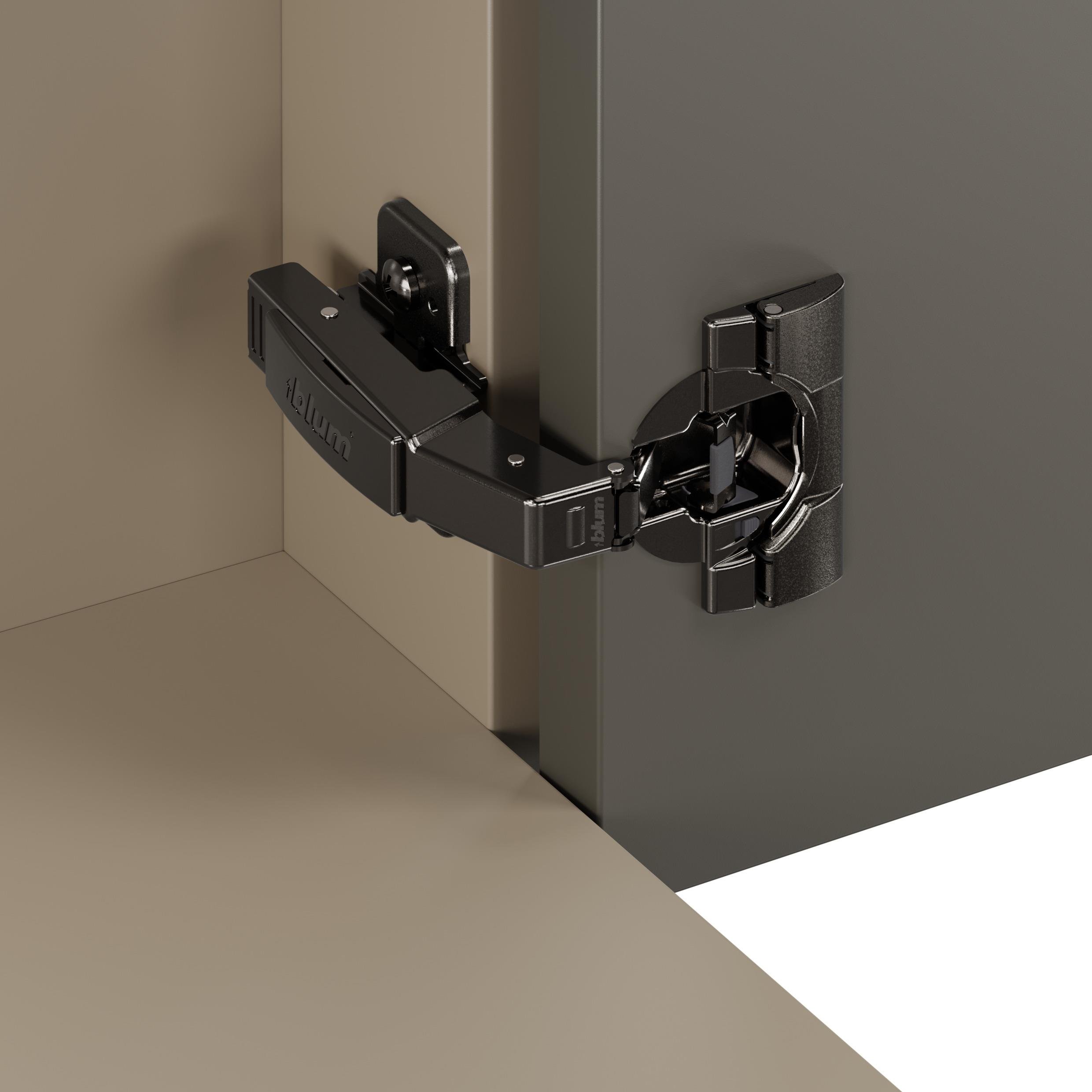 Blum Clip Top Kör Kapak (Sabit Kapak) Menteşesi Blumotion Ent. Onyx-Siyah 79B9550 + 175H3130