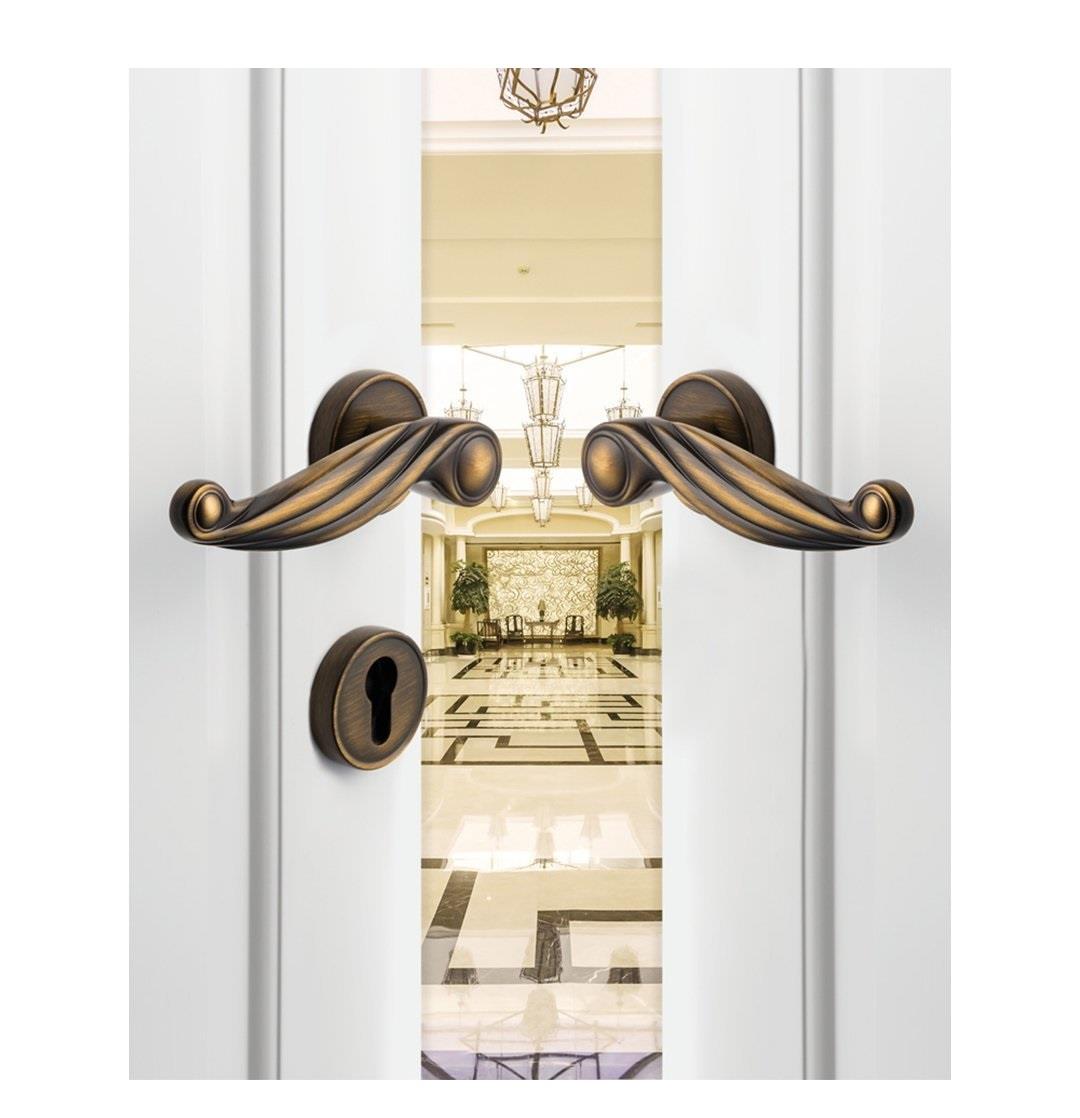 Carin Rozetli Kapı Kolu Antik Bronz - Oda | Dizaynaks