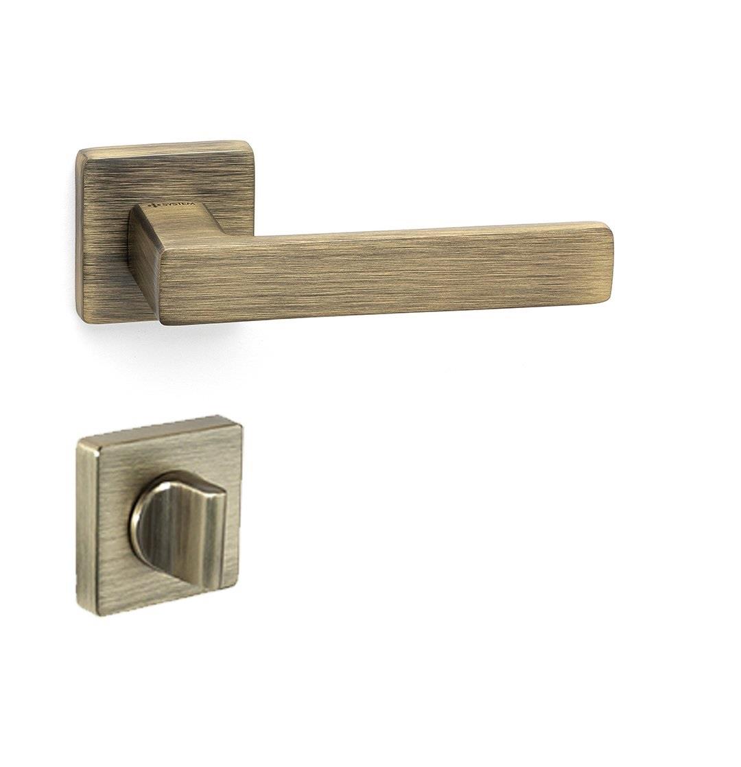 Fosil Rozetli Kapı Kolu Antik Bronz - Wc | Dizaynaks