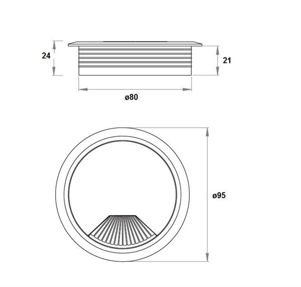 Kablo Seti, Yaylı Kapaklı, Siyah Çap 80 Mm | Dizaynaks