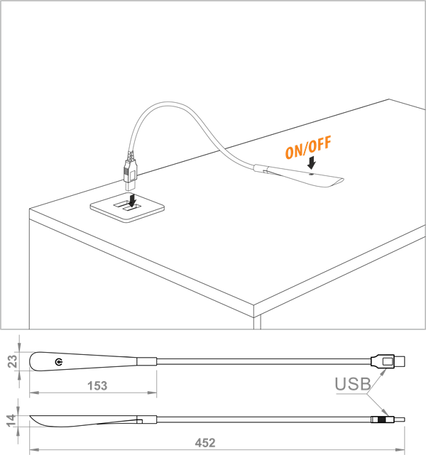 Lili Usb Dokunmatik Okuma Led Lamba Aydınlatma | Dizaynaks