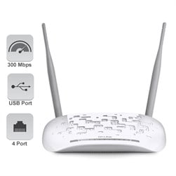 TP-LINK TD-W9970 300Mbps Fiber 4 Port'lu Kablosuz Modem