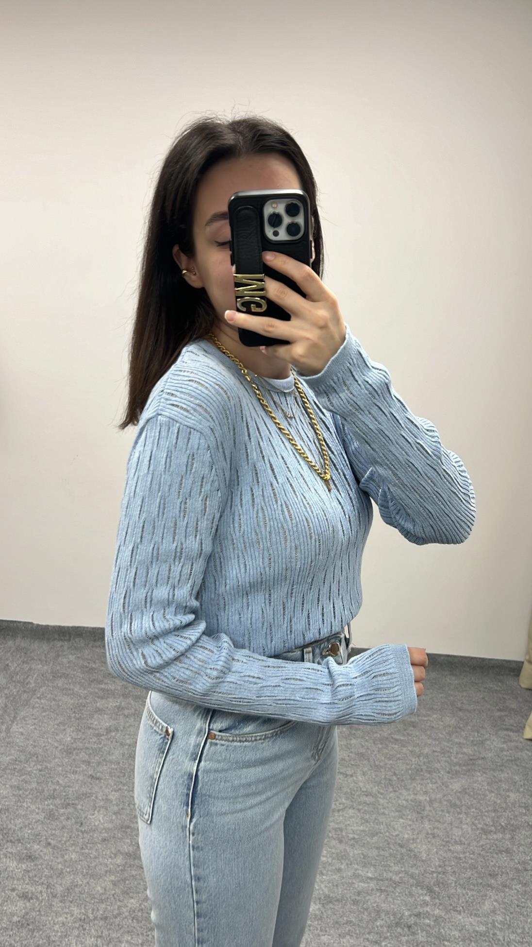 MAD BEBEK MAVİ ÖRME TRİKO - Moog Butik