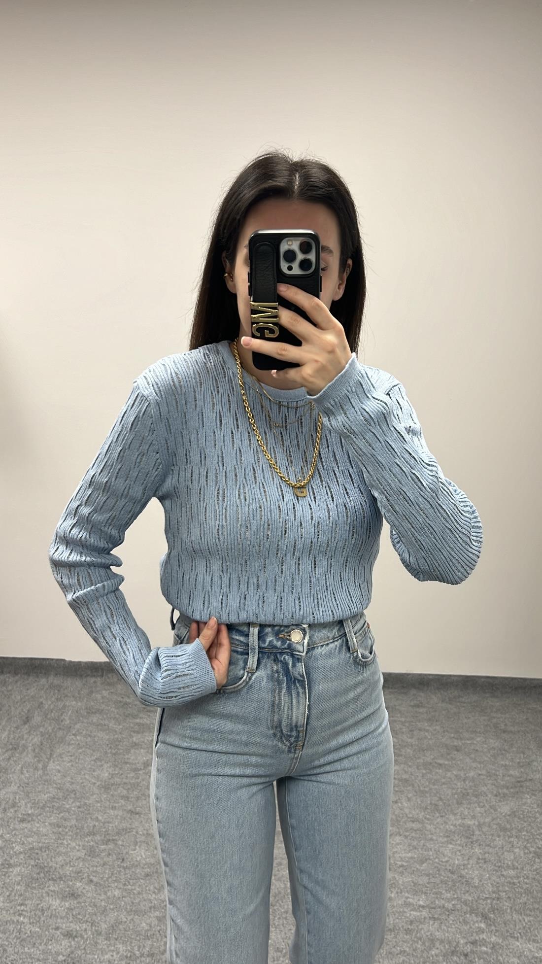 MAD BEBEK MAVİ ÖRME TRİKO - Moog Butik