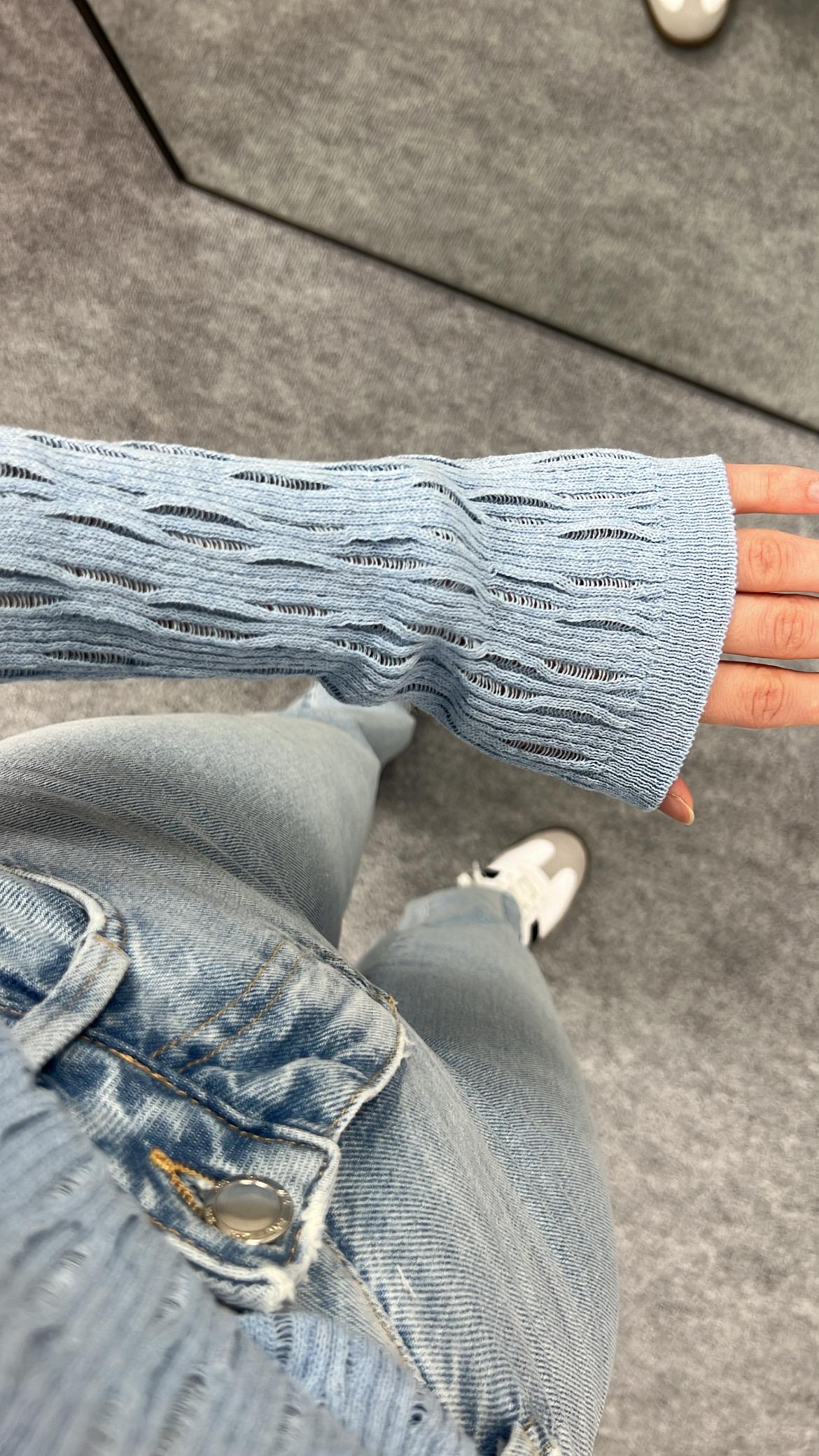 MAD BEBEK MAVİ ÖRME TRİKO - Moog Butik