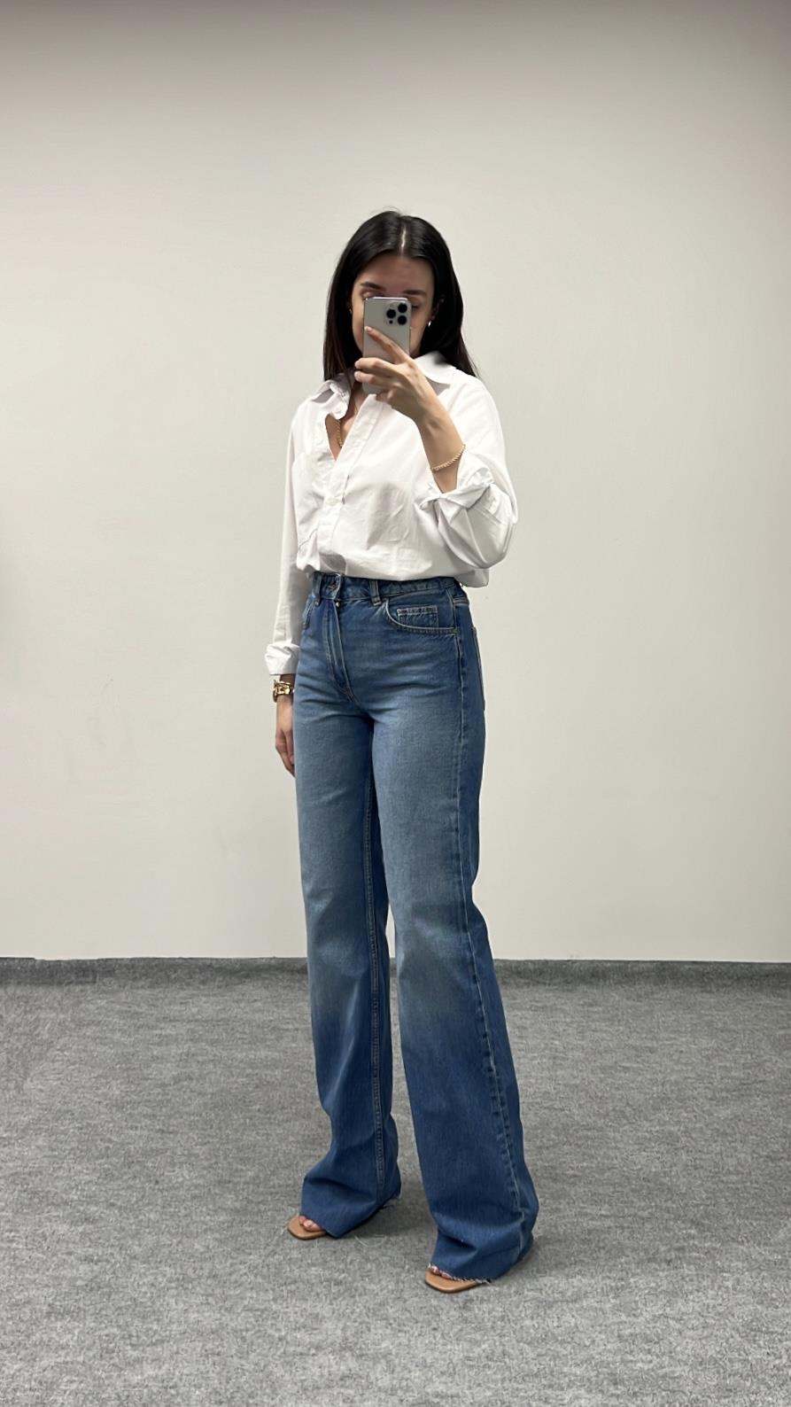 MAD MAVİ PREMIUM WİDE LEG JEAN - Moog Butik