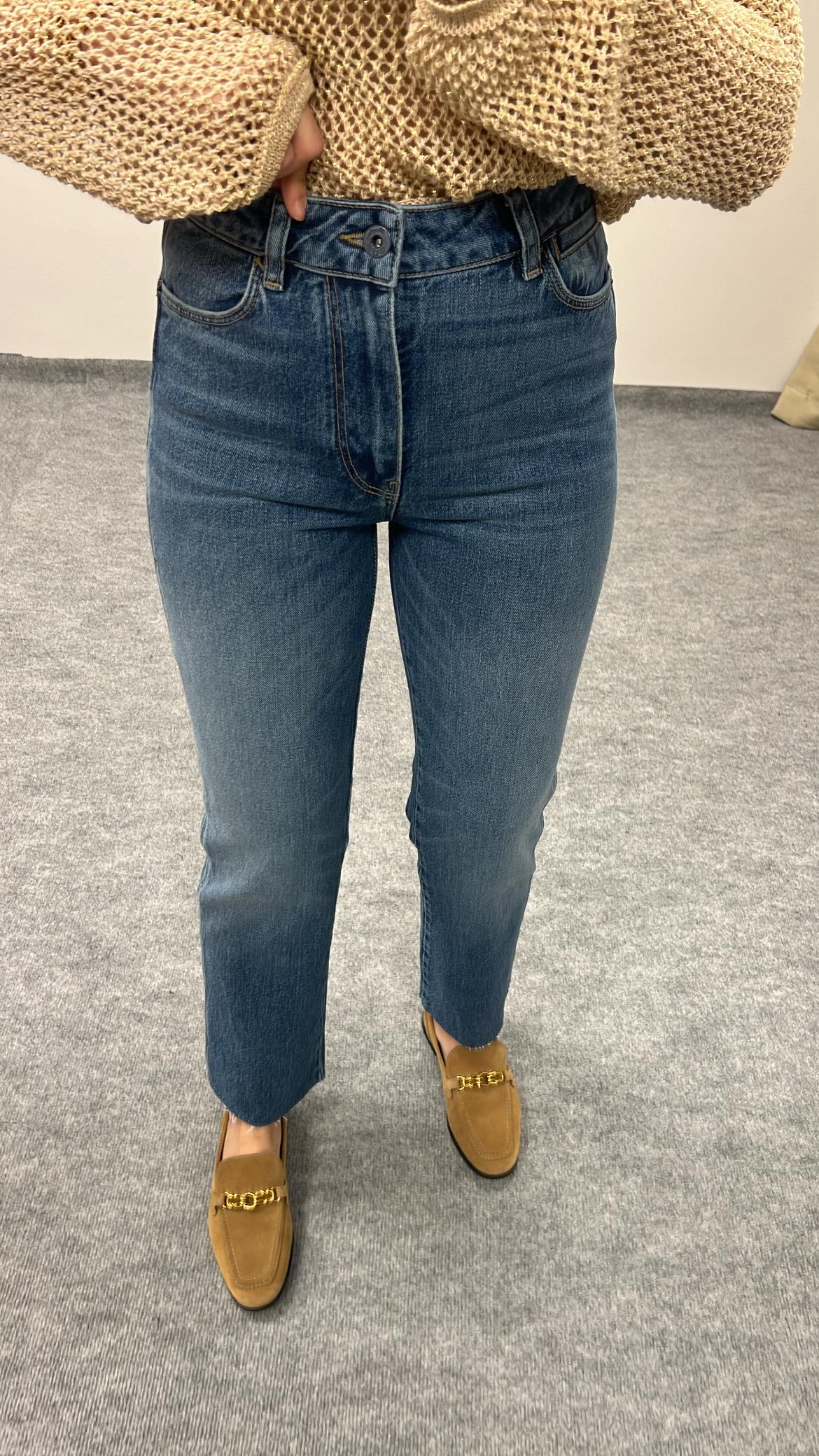 MAD MAVİ YÜKSEK BEL STRAIGHT JEAN - Moog Butik