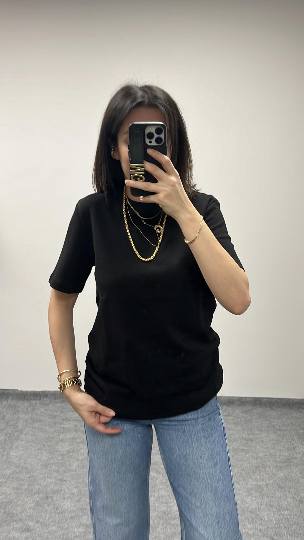 MAD SİYAH BASIC KISA KOLLU TİŞÖRT - Moog Butik