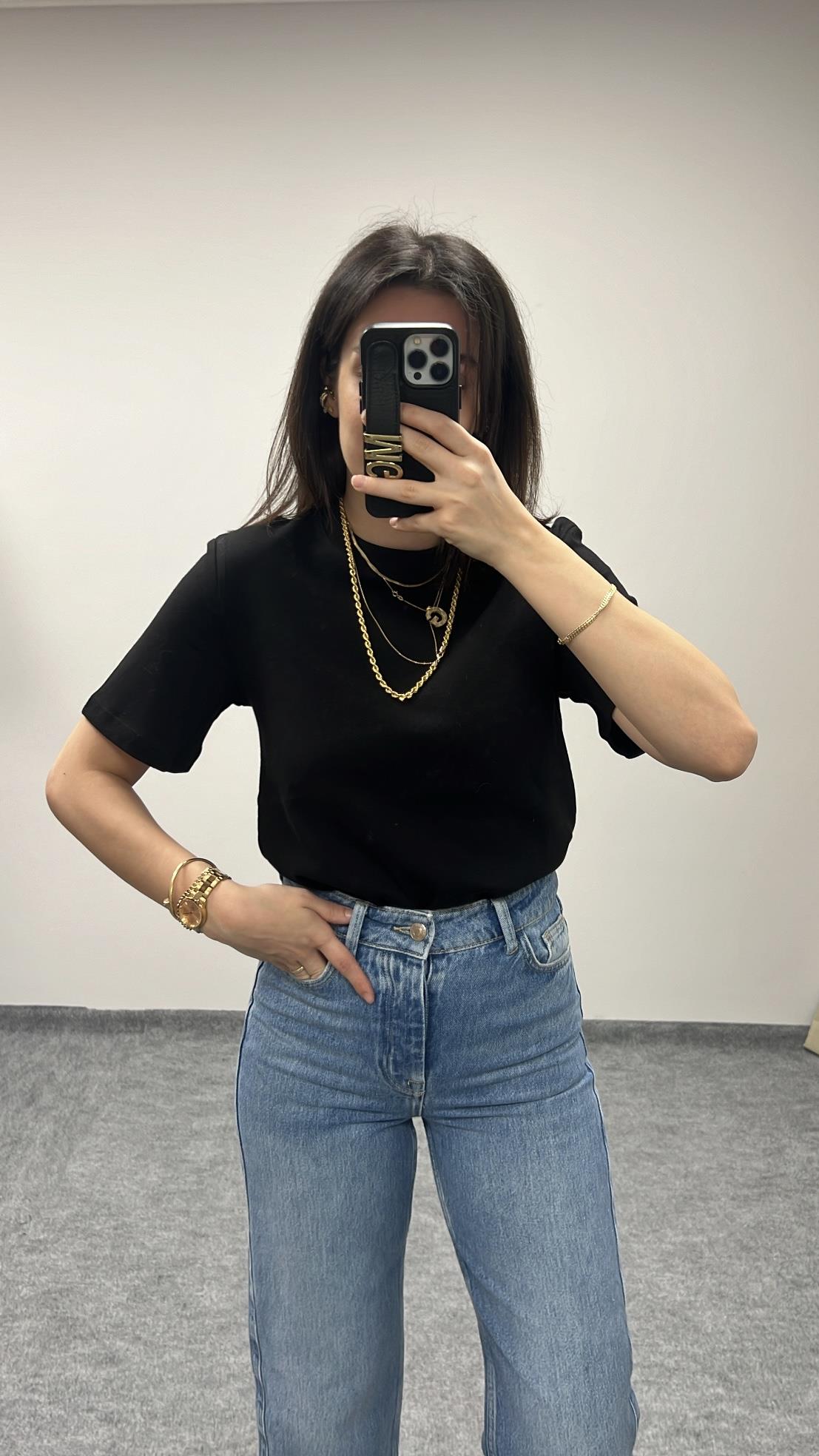 MAD SİYAH BASIC KISA KOLLU TİŞÖRT - Moog Butik