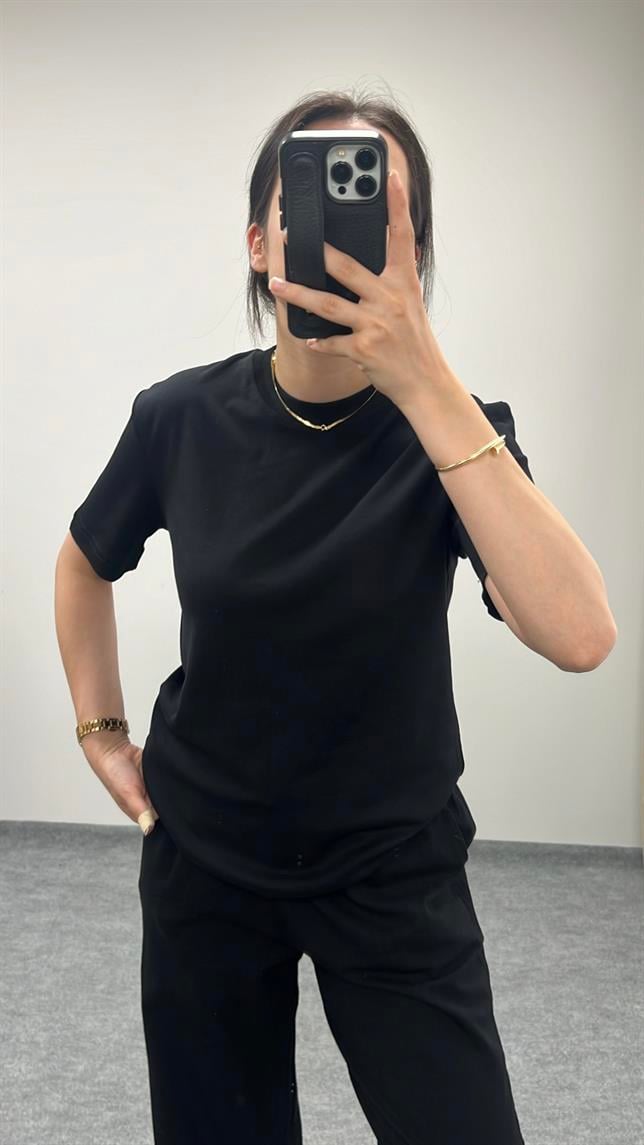 Mad Siyah Organik Pamuk Tişört - Moog Butik