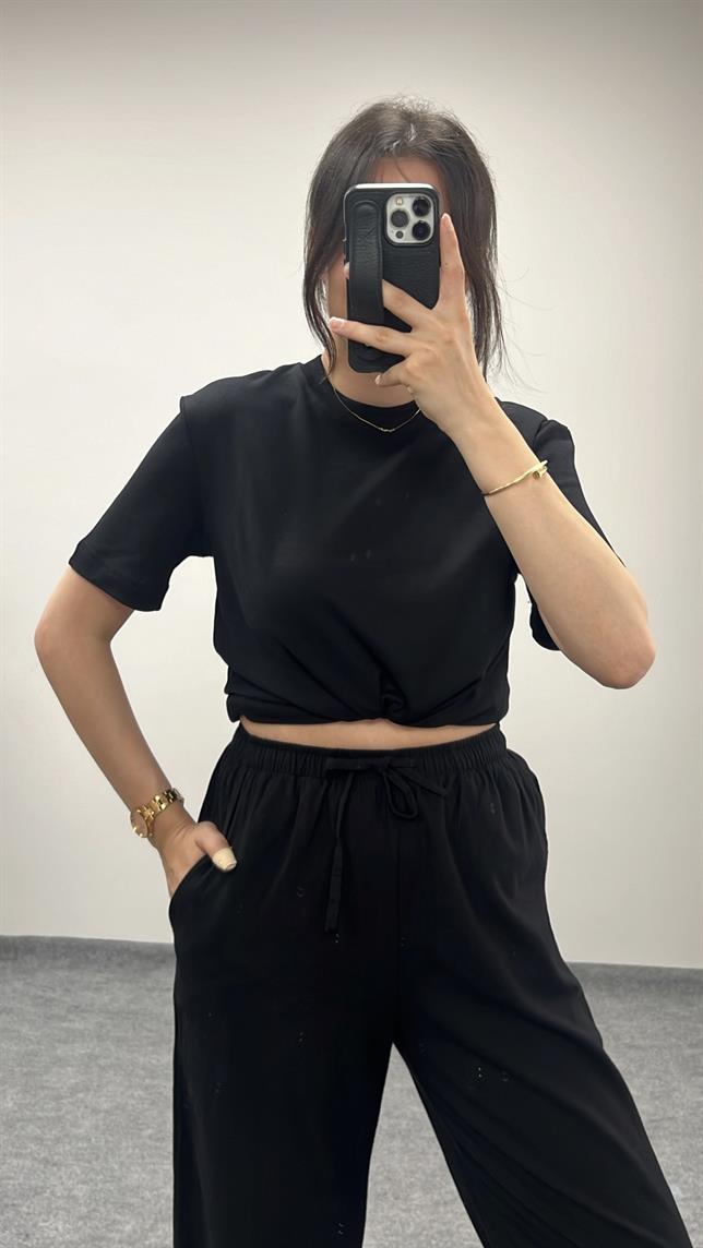 Mad Siyah Organik Pamuk Tişört - Moog Butik